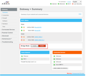 Setting the Arris 3442 and TG4441B to Bridge/Router mode | Help Centre ...